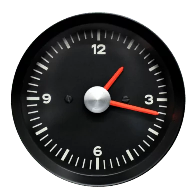 EAC3-1B72-50B Smiths Porsche 911 Clock 80mm black dial white lettering ...