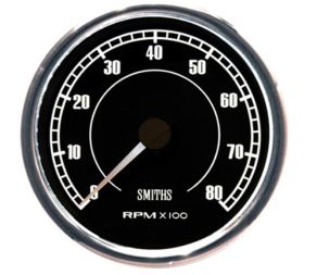 FET5-1B52-14C Smiths Flight Tachometer Electric Full Sweep 80mm 0-8000 ...
