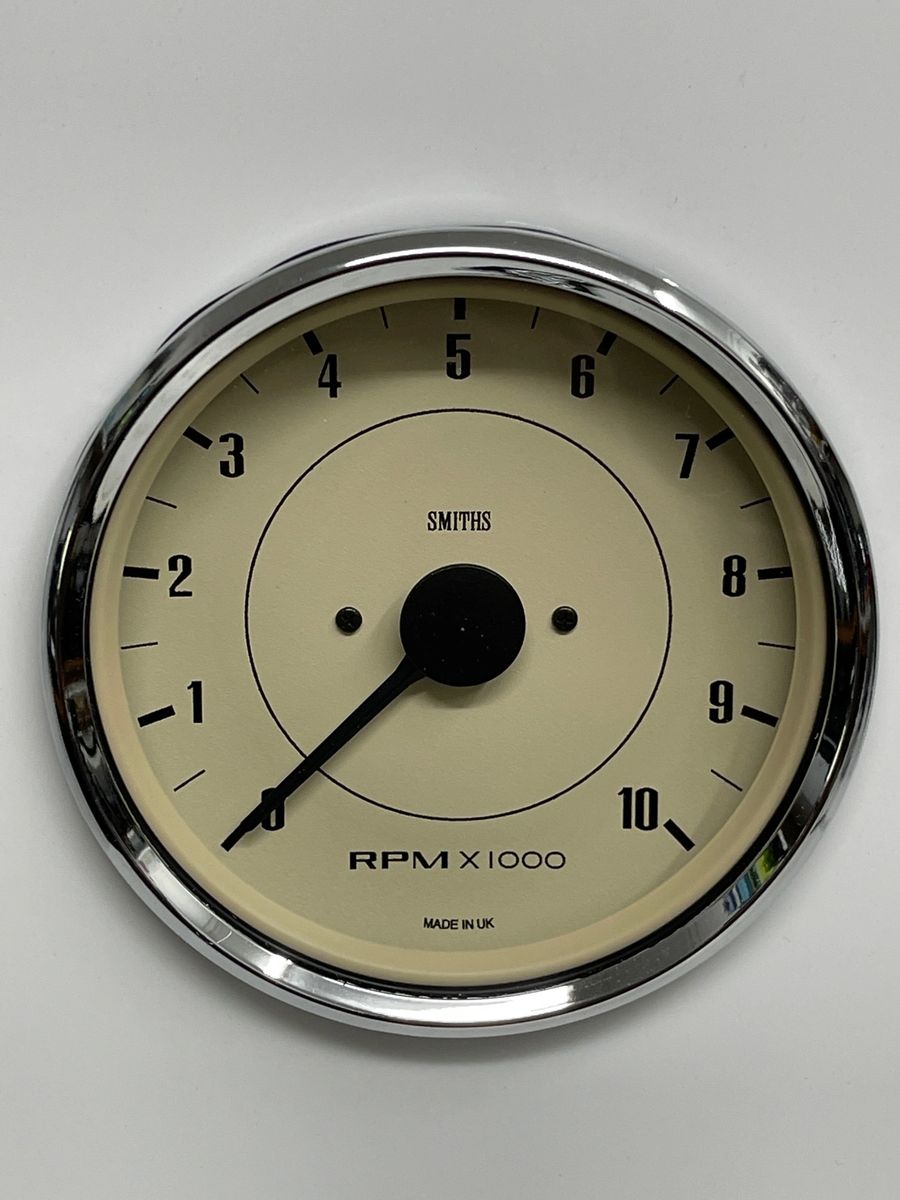 RVC2490-25CB Smiths Classic Magnolia Tacho 0-10000 rpm chrome full v ...