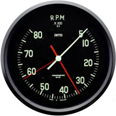 RC167 Smiths Jaguar D Type Tacho 0-8000rpm 120mm Chronometric black ...