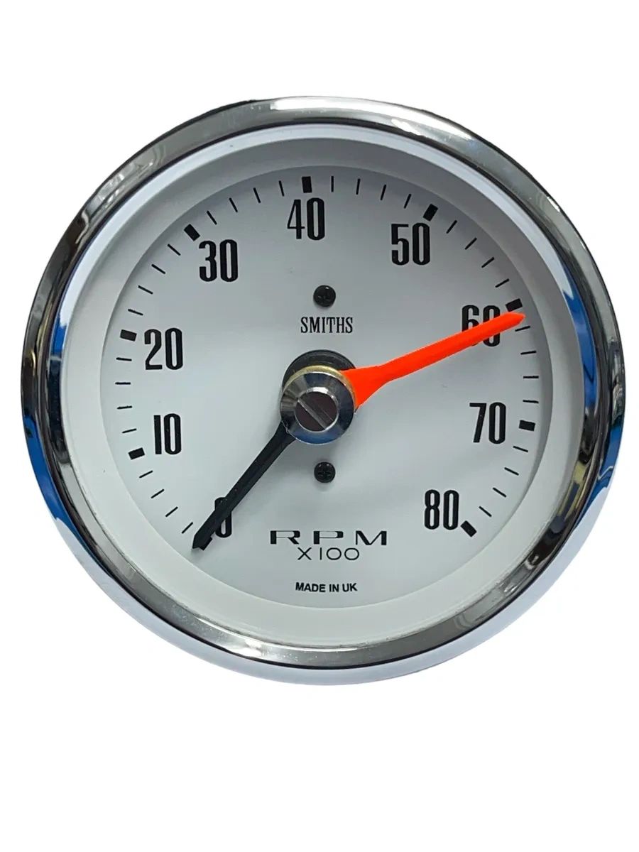 RVC1004-01CB Smiths Mini White Tachometer Electric Full Sweep 0-10000 ...