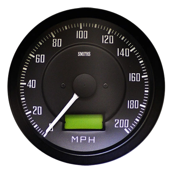 SN3327-02BB Smiths GT40 Speedometer Electric Full Sweep 100mm 0-200 mph ...
