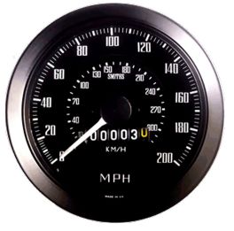 SN3327-03 Smiths GT40 Speedometer Mechanical Full Sweep 100mm 200 mph ...