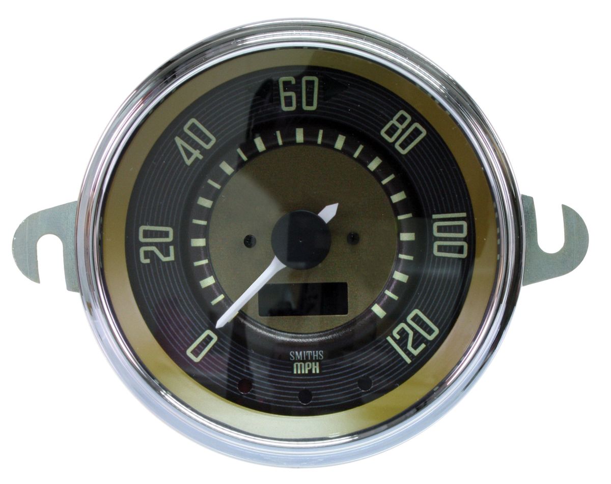 EES9-1B36-01C Smiths VW T2 Speedometer Electric Full Sweep 115mm 0-120 km/h brown dial floodlit ...