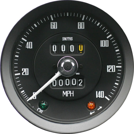 SN6138-00 Smiths Lotus Speedometer 0-140 MPH 960 TPM 100mm 12 volt ...