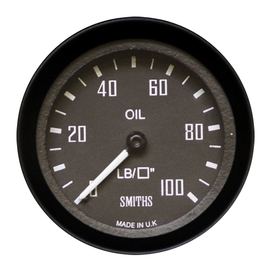PG1310-033BB Smiths GT40 Fuel Pressure black 1/2 v bezel
