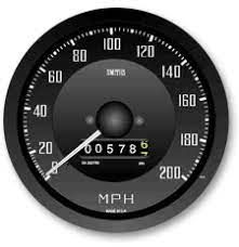 SN3327-08 Smiths GT40 Speedometer Mechanical Full Sweep 100mm 0-200 mph ...