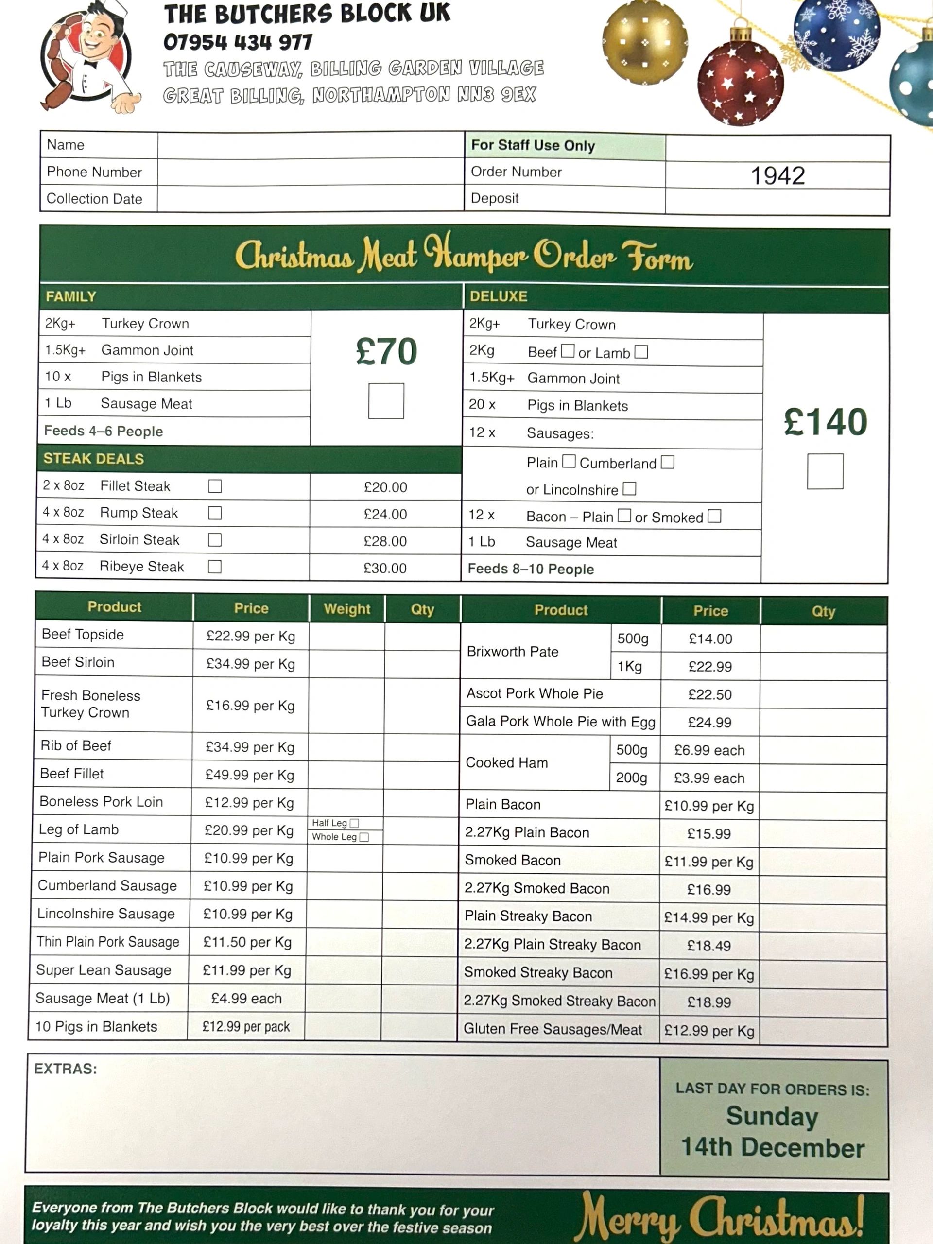 Christmas Hamper Forms