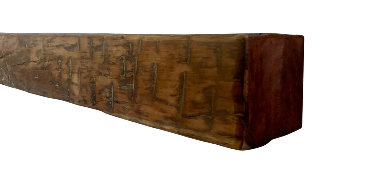 Hand Hewn Cherry mantle flat finish