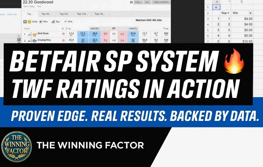 Betfair SP Win Betting System Using TWF Computer Race Ratings