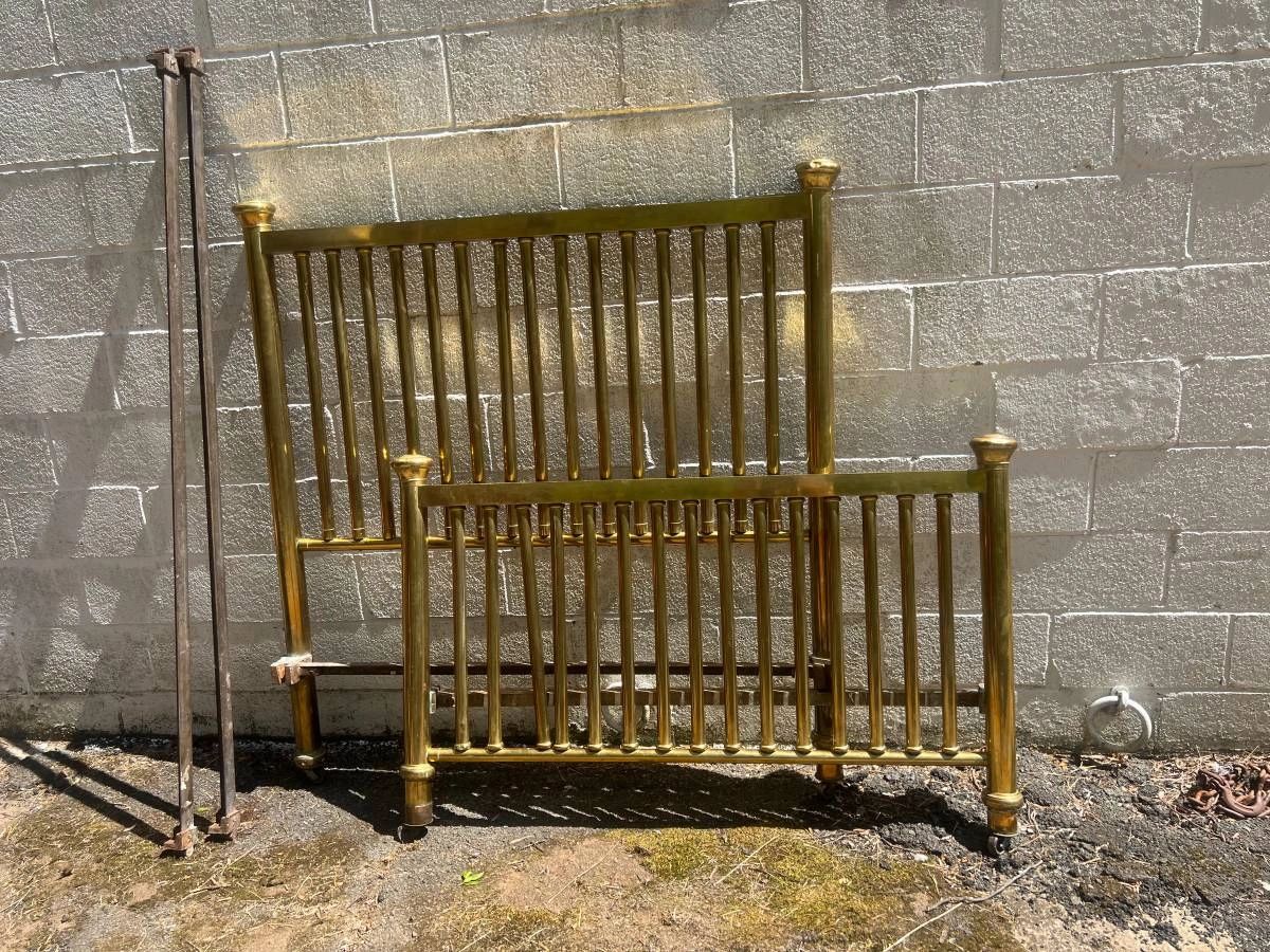 Antique Double Brass Bed Frame. 19th Century SKU 8402
