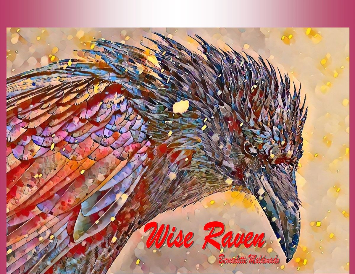 Wise Raven greeting card