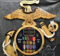 Luna Custom Wood Work - Military Plaques, Skull Plaque