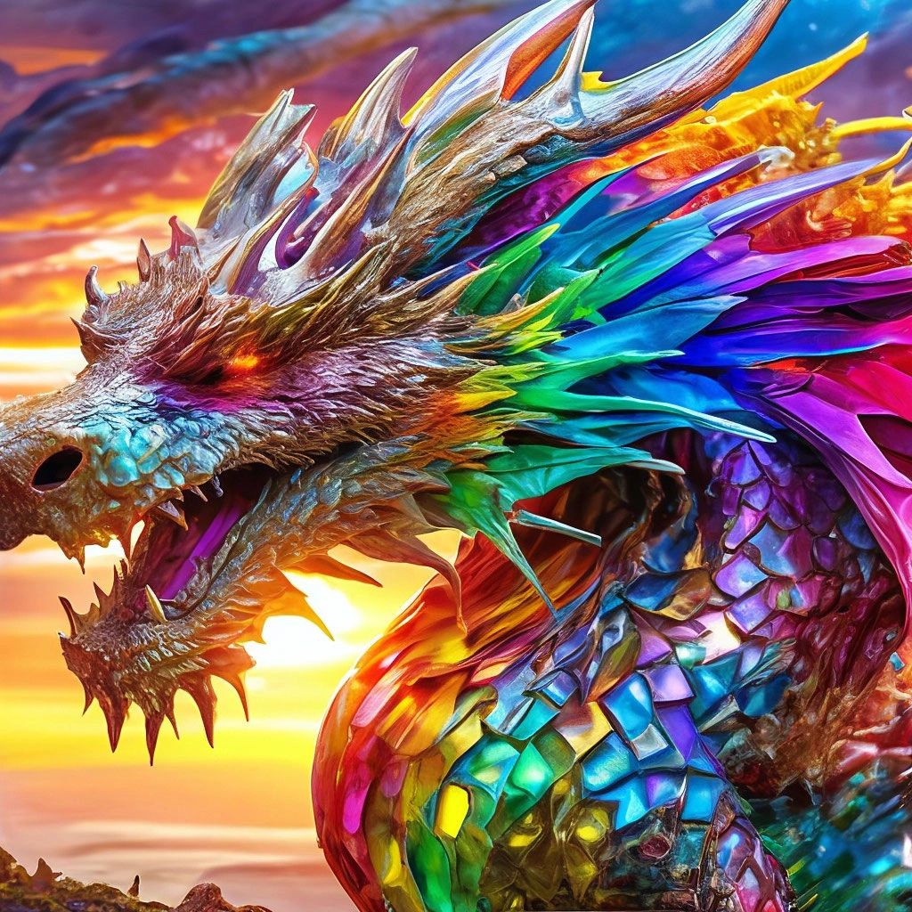 Rainbow Dragon - Brings Winning Luck Love and Aura Cleansing - Males ...
