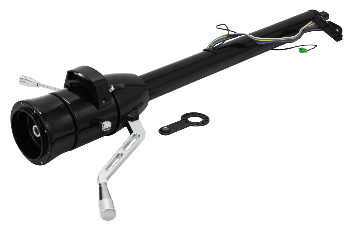 Black GM Style Automatic Steering Column with Tilt and Adapter