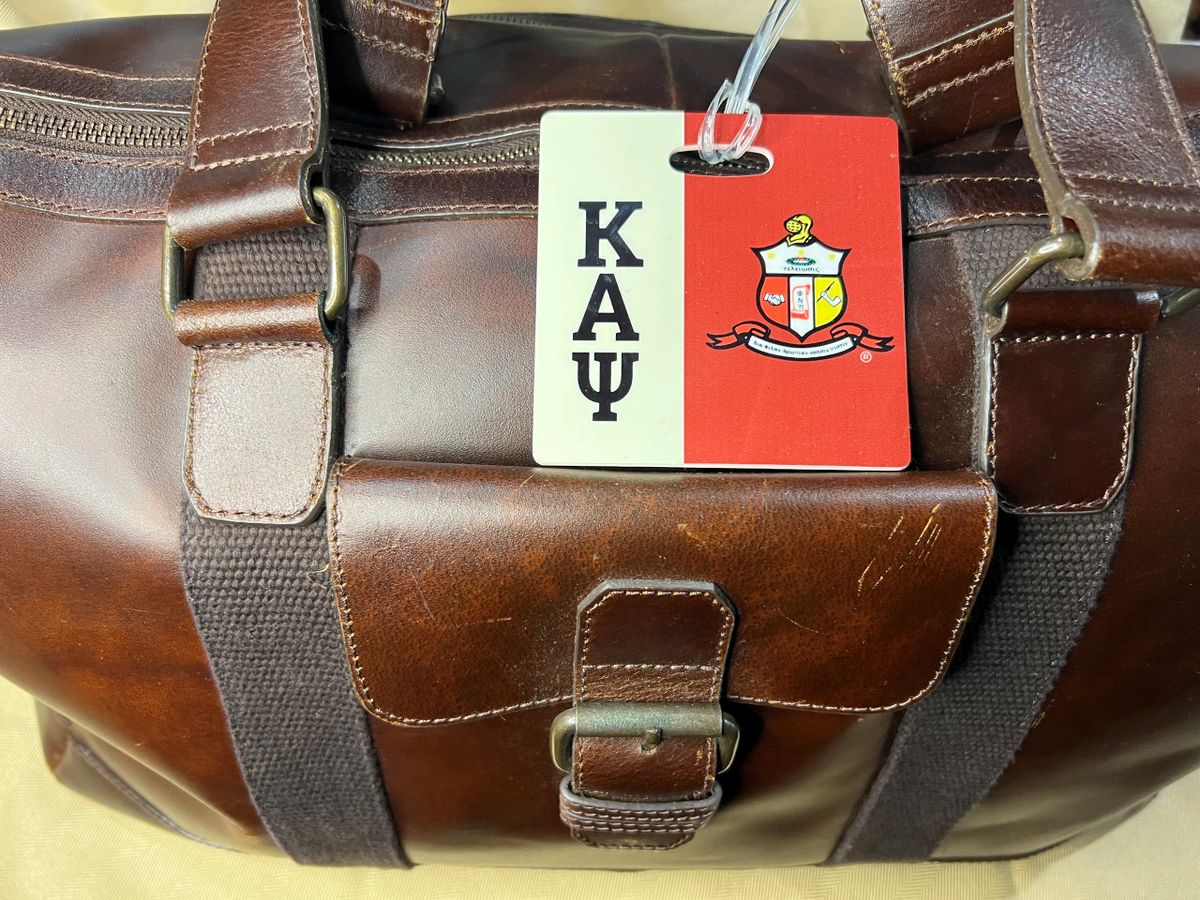 Suitcase Tag Kappa Alpha Psi Signature Stripe Duffle Bag Luggage Tags ...