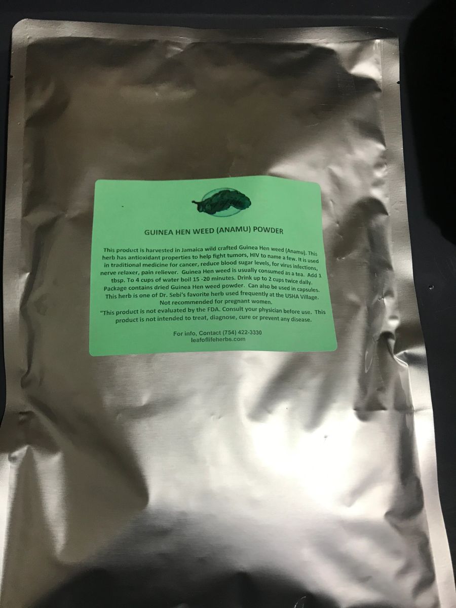 Guinea hen weed powder wildcrafted jamaican Anamu, Gully root, Dr Sebi ...
