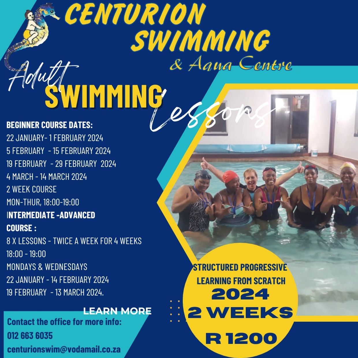 Centurion Swimming & Aqua - Adult Swimming Lessons, Beginner Swimming ...