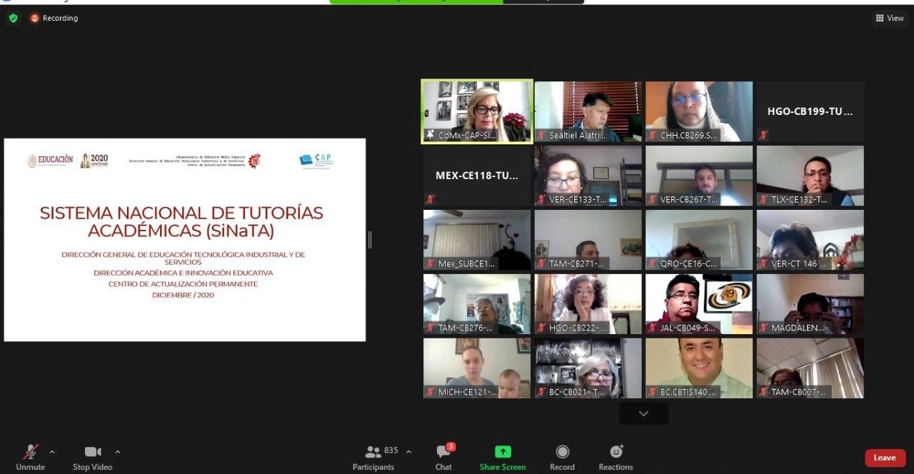 Sistema Nacional de Tutorías Académicas (SiNaTA), fase 2.