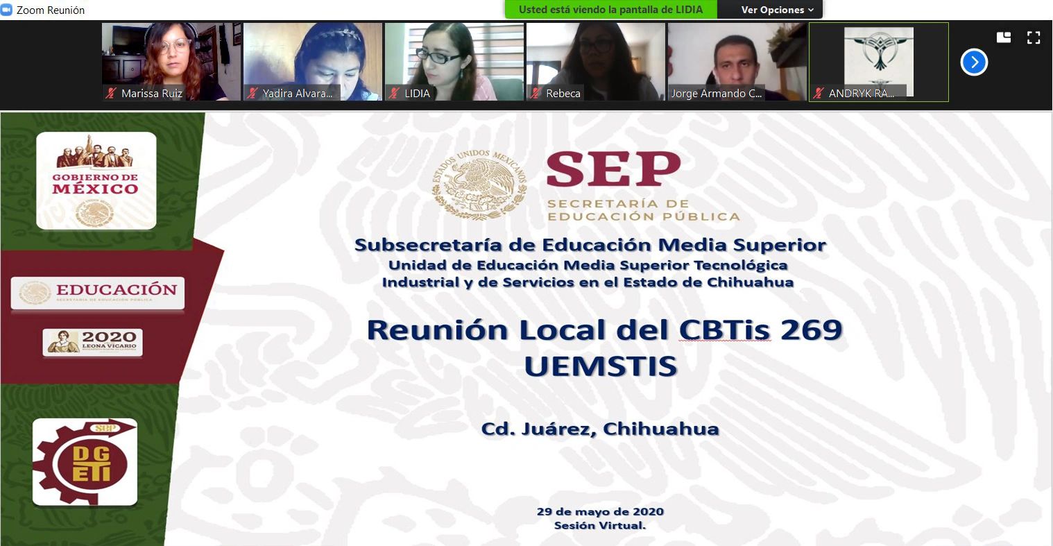 Reunión Local del CBTis 269: Sesión virtual