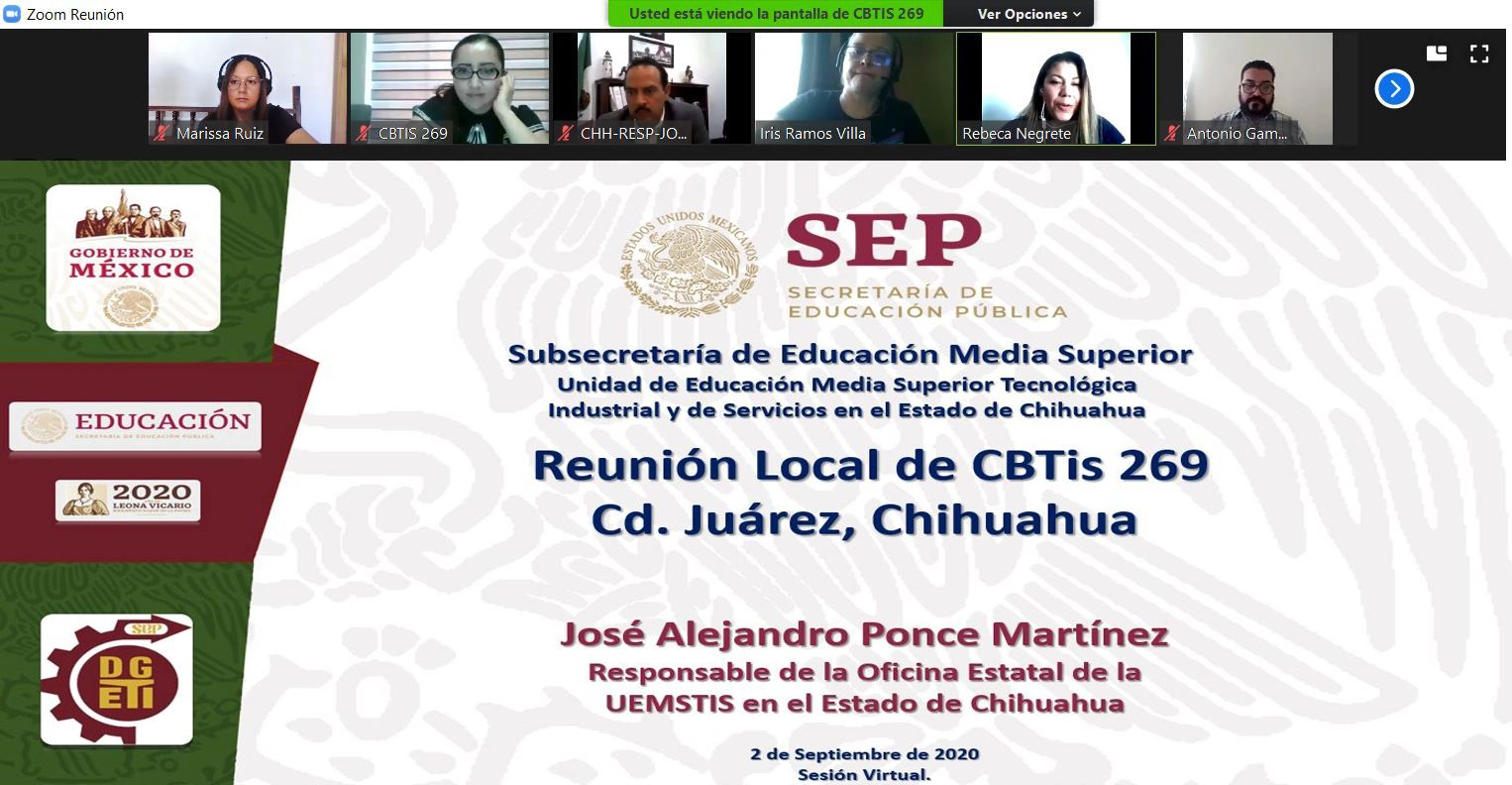 Reunión Local del CBTis No. 269 - sesión virtual