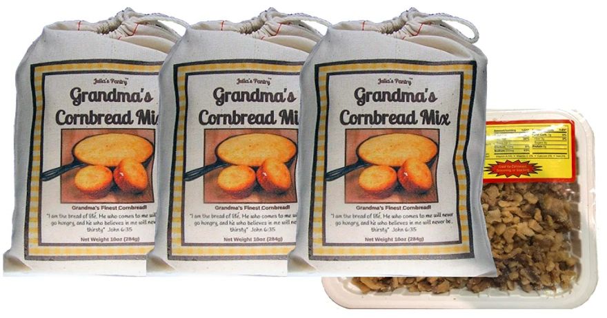 Julia's Pantry Best Cracklin Cornbread, Homemade Cornbread Mix, Meal ...