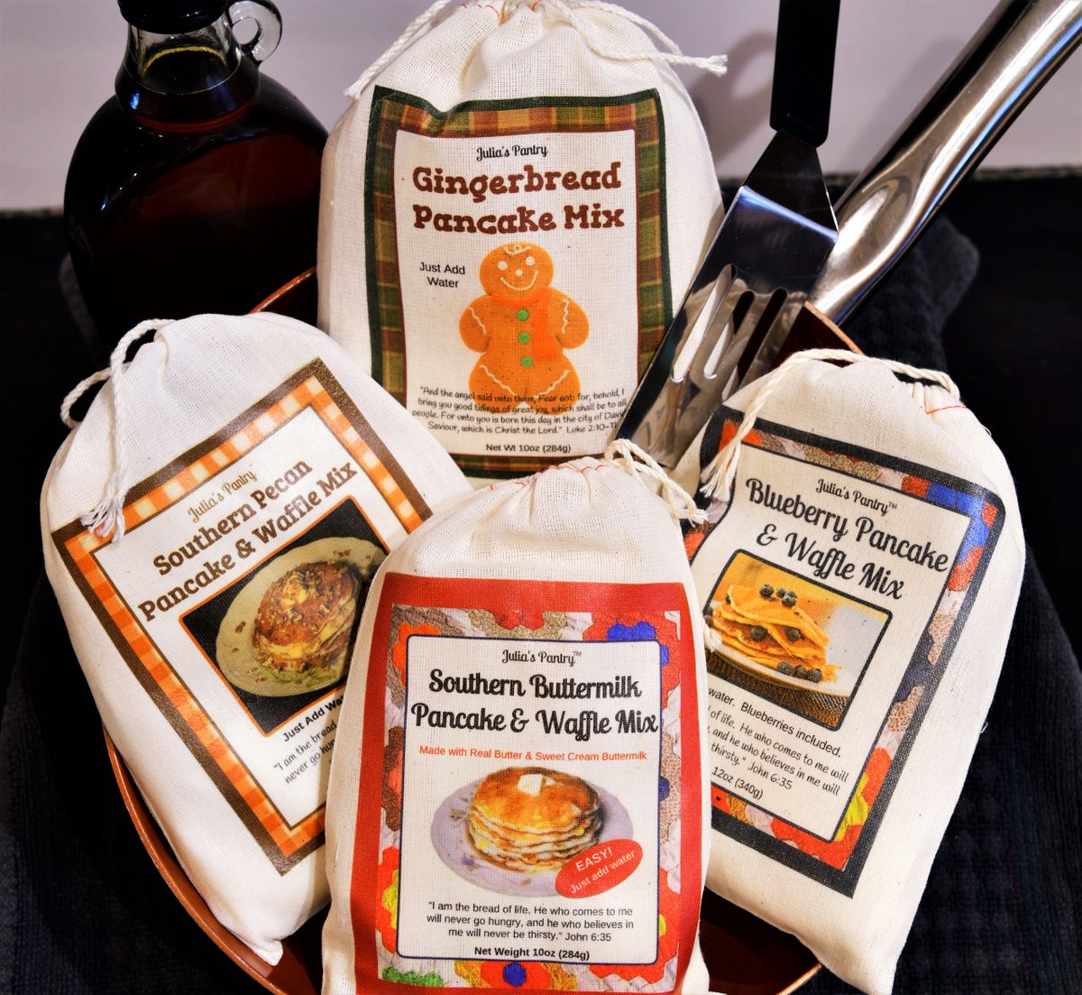 Pancake Lovers Deluxe Sampler, 4 Flavors, Buttermilk, Pecan, Blueberry ...