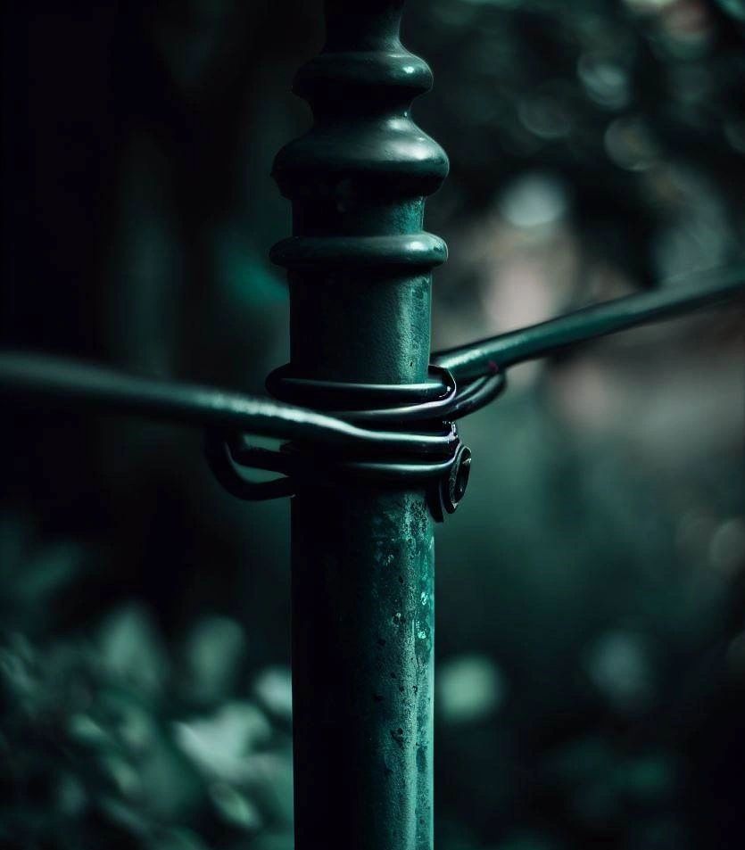 Dark Green Washing Line Poles