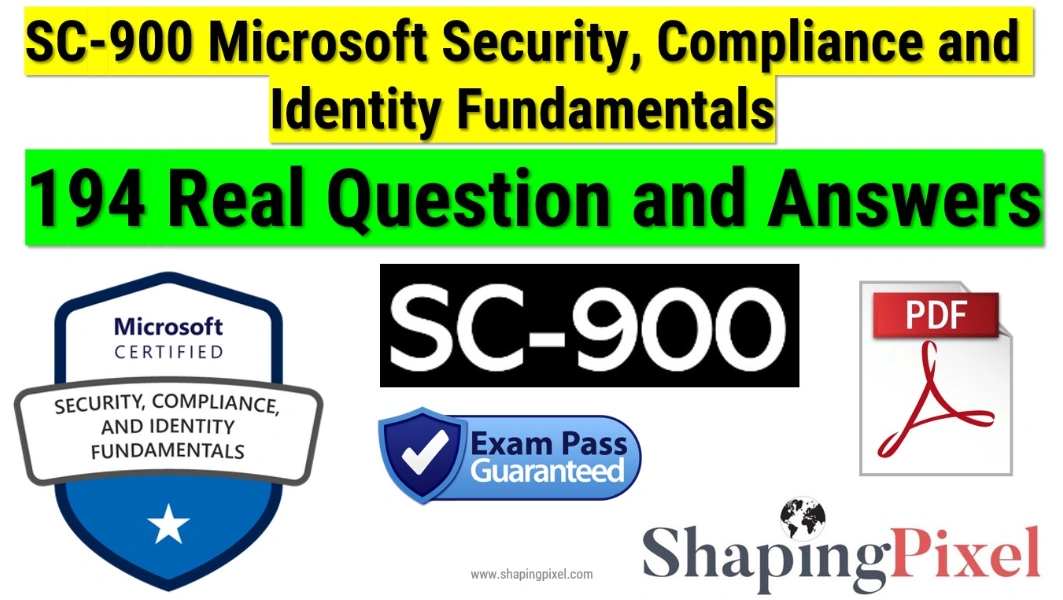 SC-900 Microsoft Security Compliance & Identity Fundamentals Latest ...