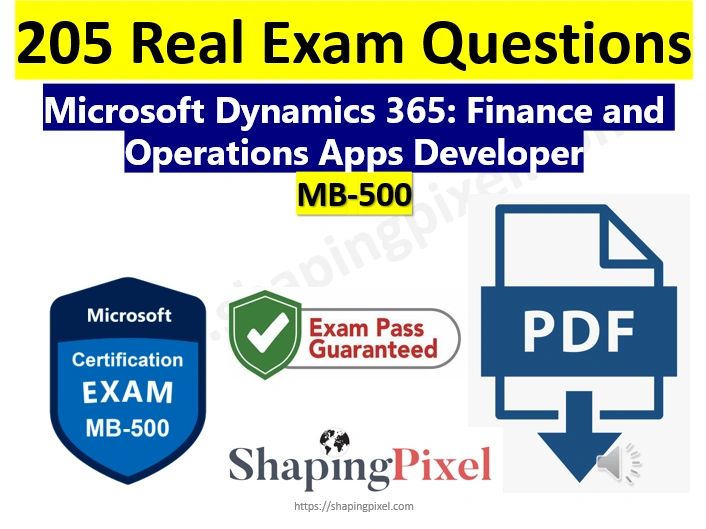 MB-500: Microsoft Dynamics 365: Finance and Operations Apps Developer ...