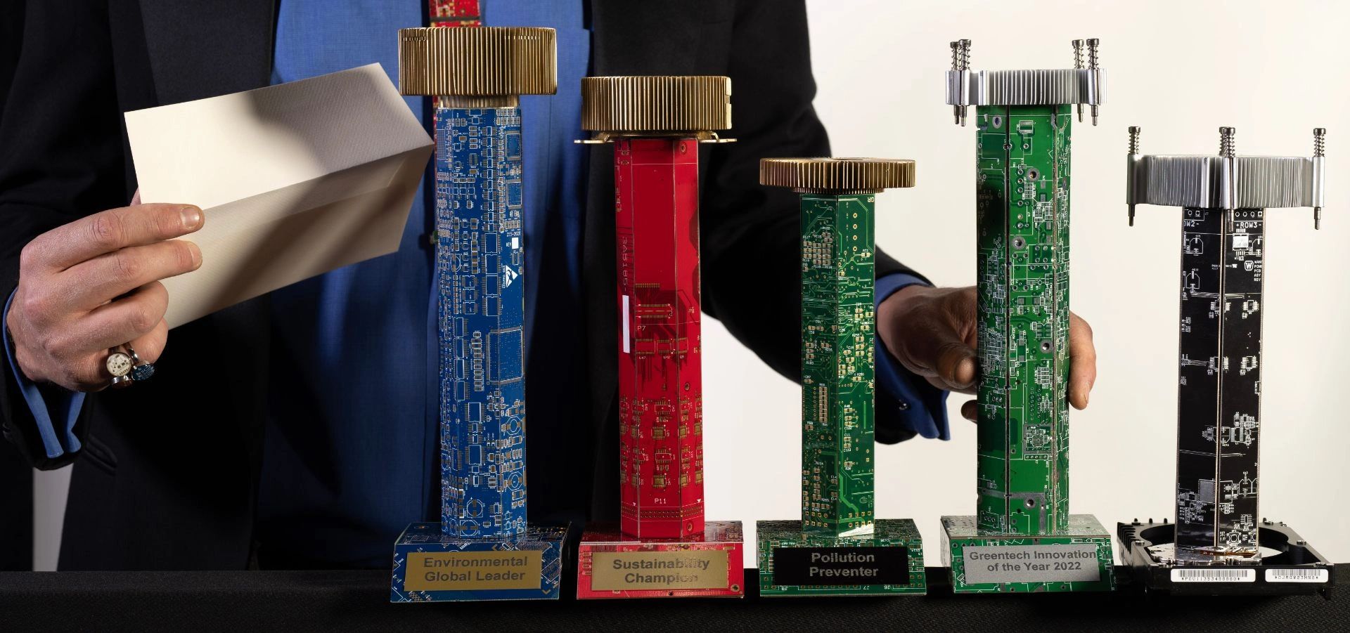 Recycled Materials Awards Made With Circuit Boards