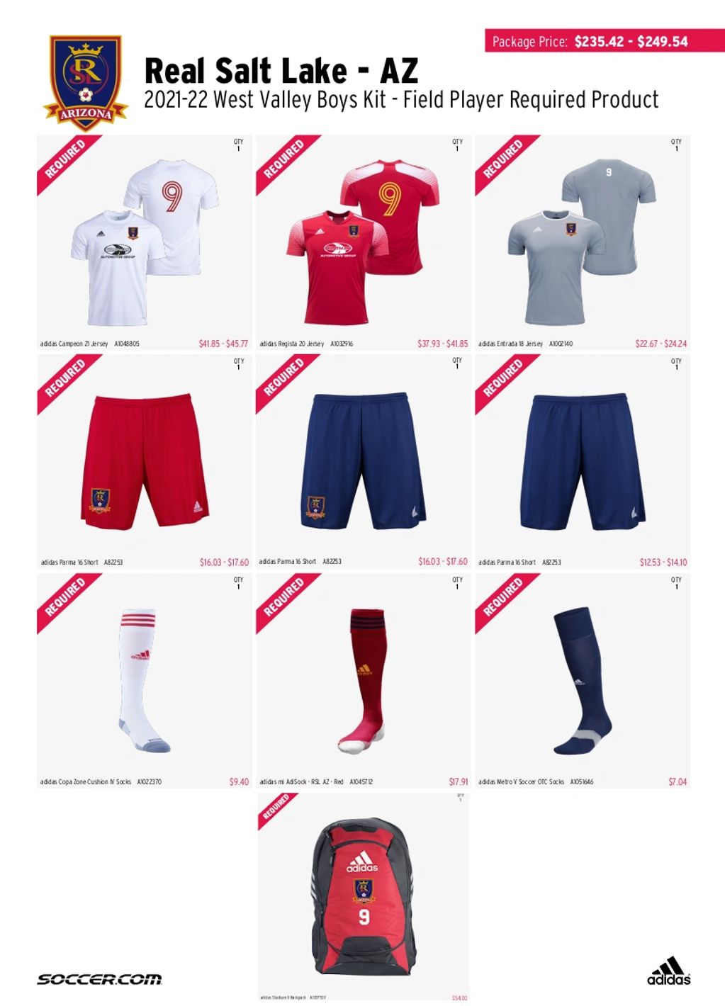 RSL-AZ WEST VALLEY UNIFORMS