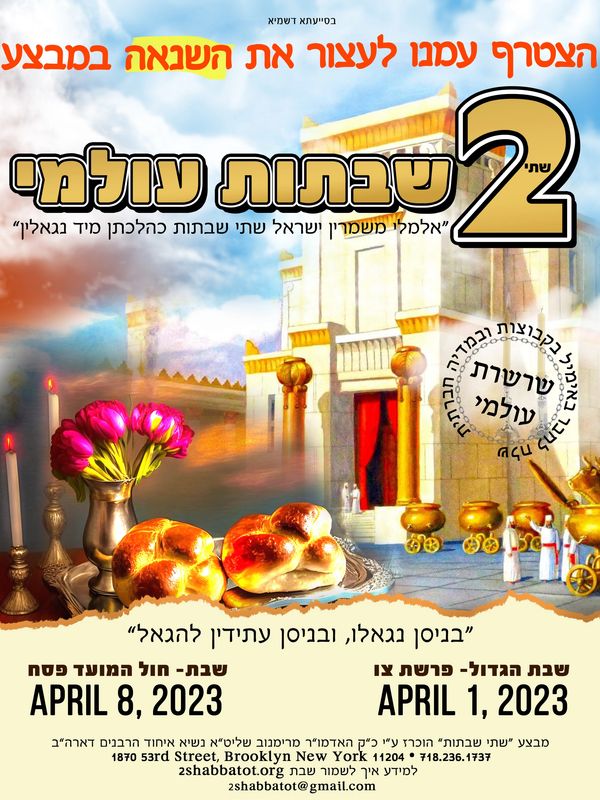 2Shabatot - 2 Shabbatot, Observe This Shabbat