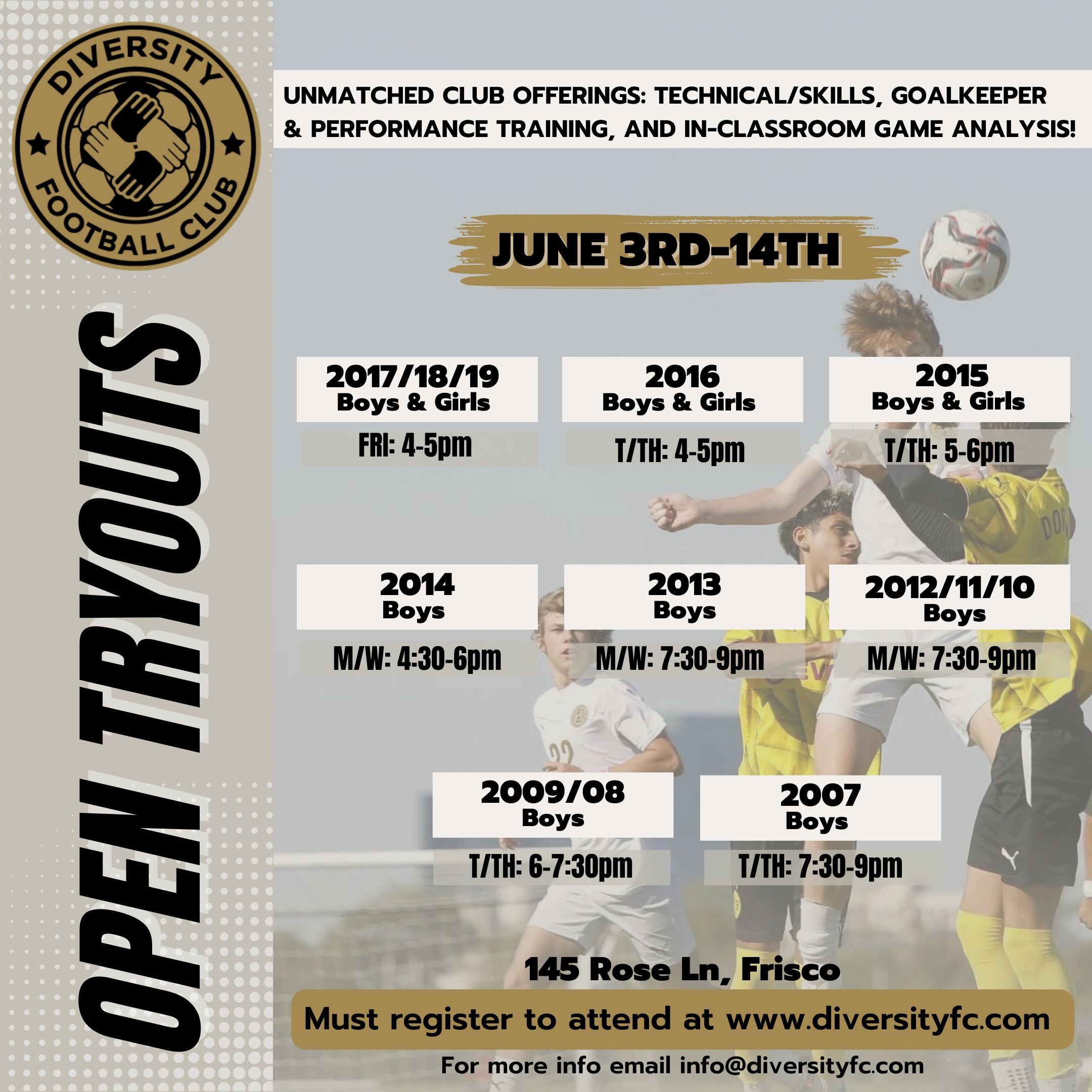 Open Tryouts