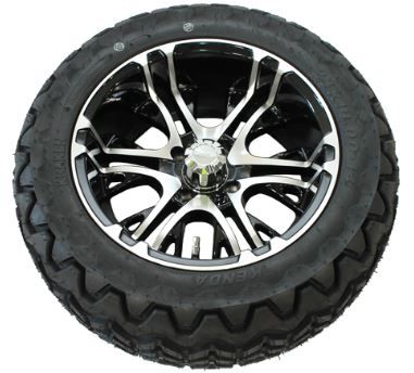 14" Gloss Black Mercury Wheel with 23x10-14 Kraken Tire