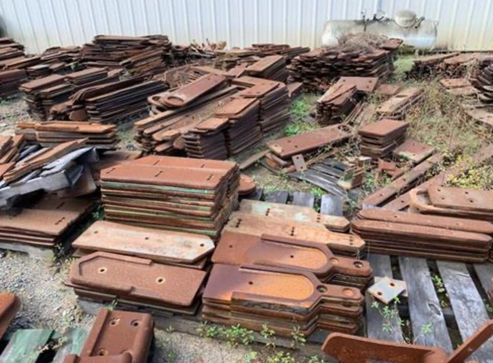 RAILROAD WHEELS AXLES SKID PLATES AND PLATE BROOMS MISC.