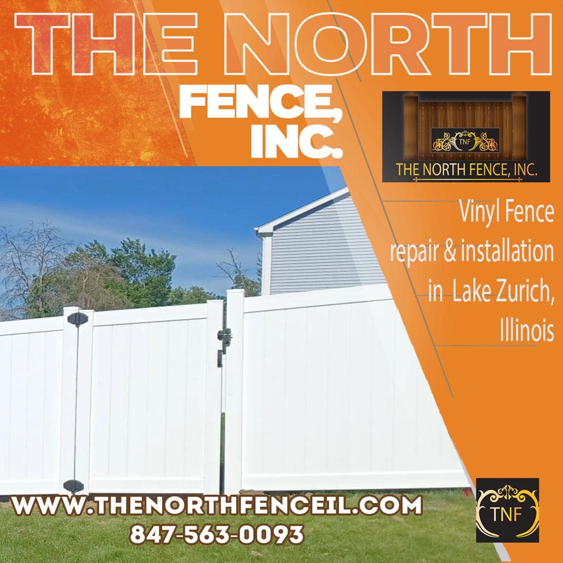 Vinyl fence repair & installation in Lake Zurich