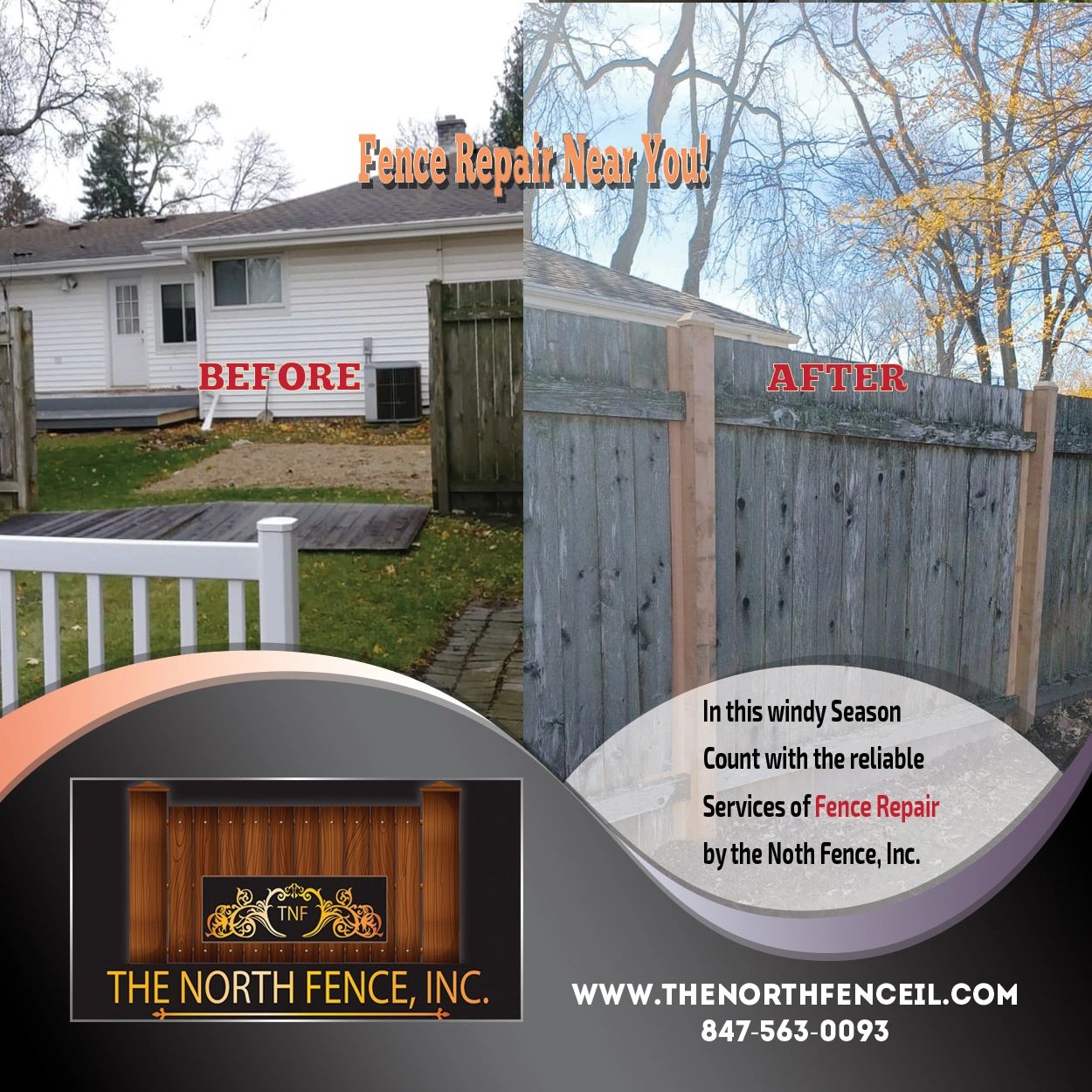 Reliable Services of Fence Repair by the North Fence, Inc.