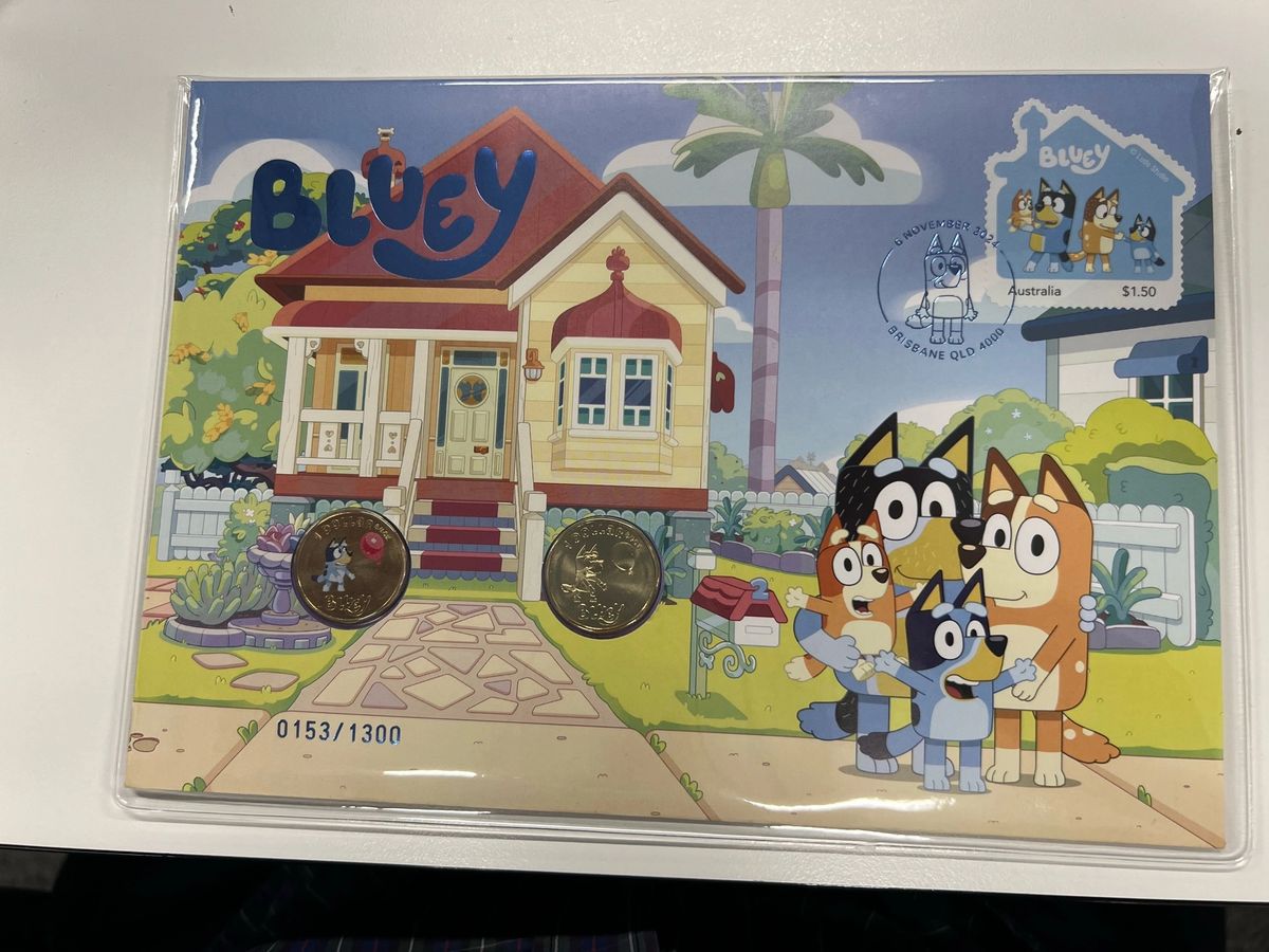 Bluey 2024 Limited Edition 2-Coin Postal Numismatic Cover (PNC)
