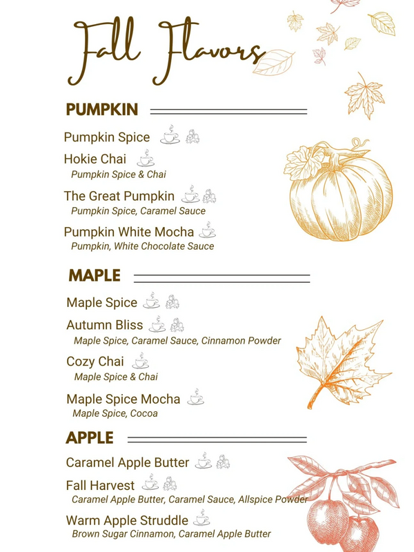 Our Coffee Menu