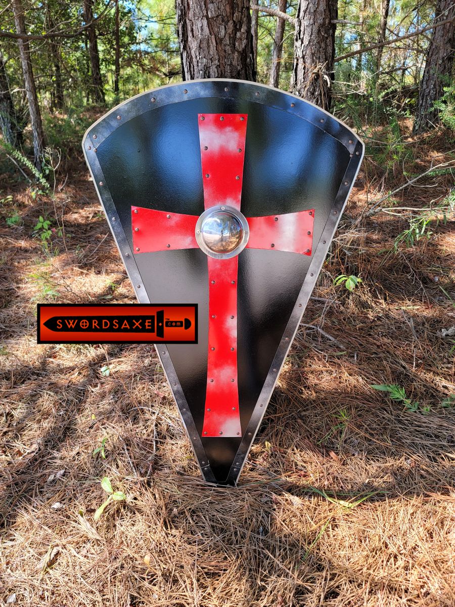 Crusader Teutonic Templar Knight Medieval Red Metallic Cross Wooden ...