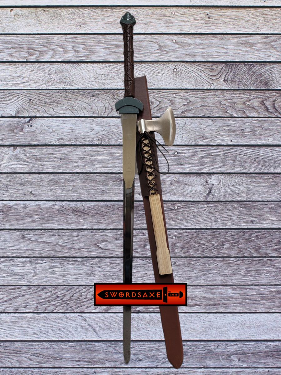Norse Viking Runes Thor's Champion Sword and Axe Set Winter's Bite ...