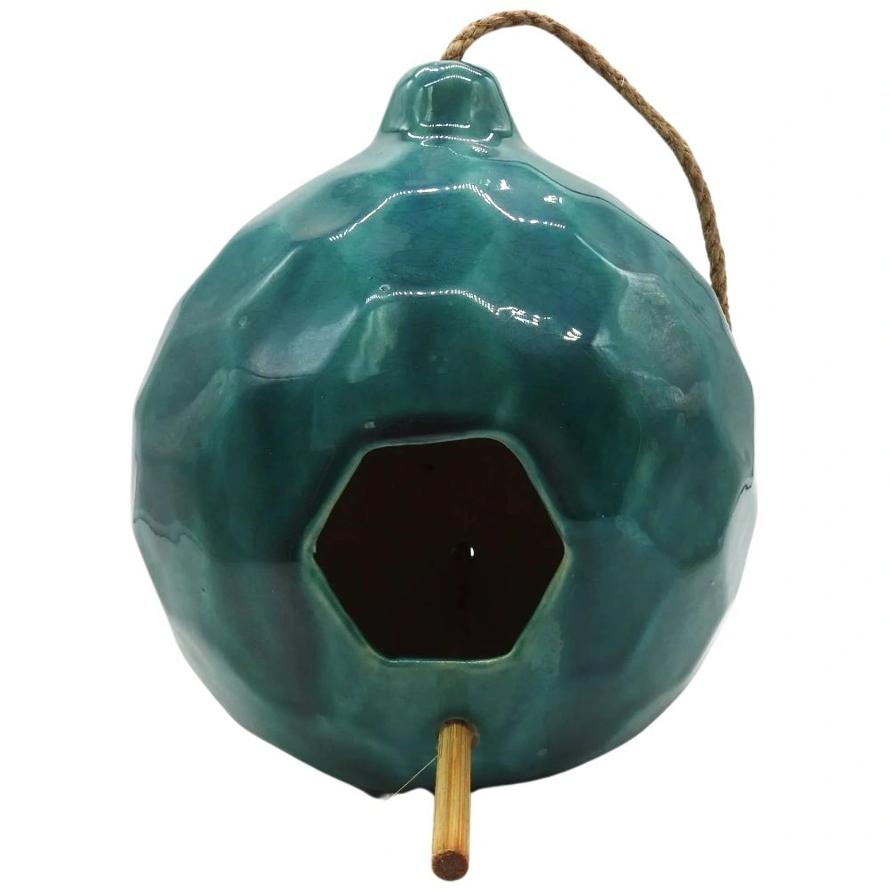Birdhouse Emerald Ball Hexagon Pattern