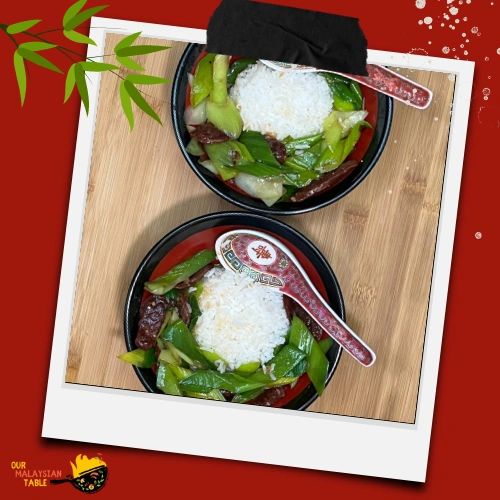 Lap Cheong (Chinese Sausage) with Leeks