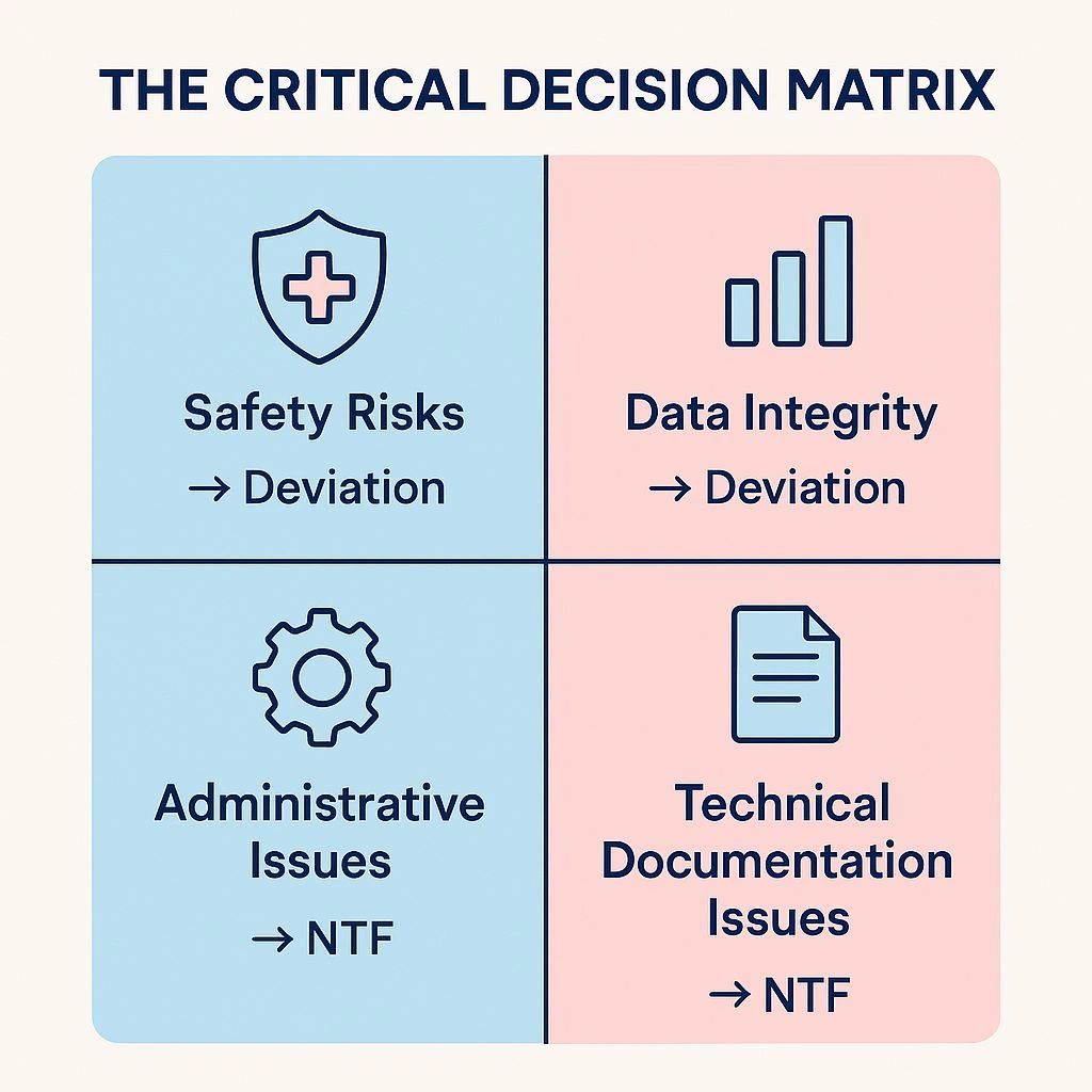 Protocol Deviation vs Note to File: Critical Decision Making