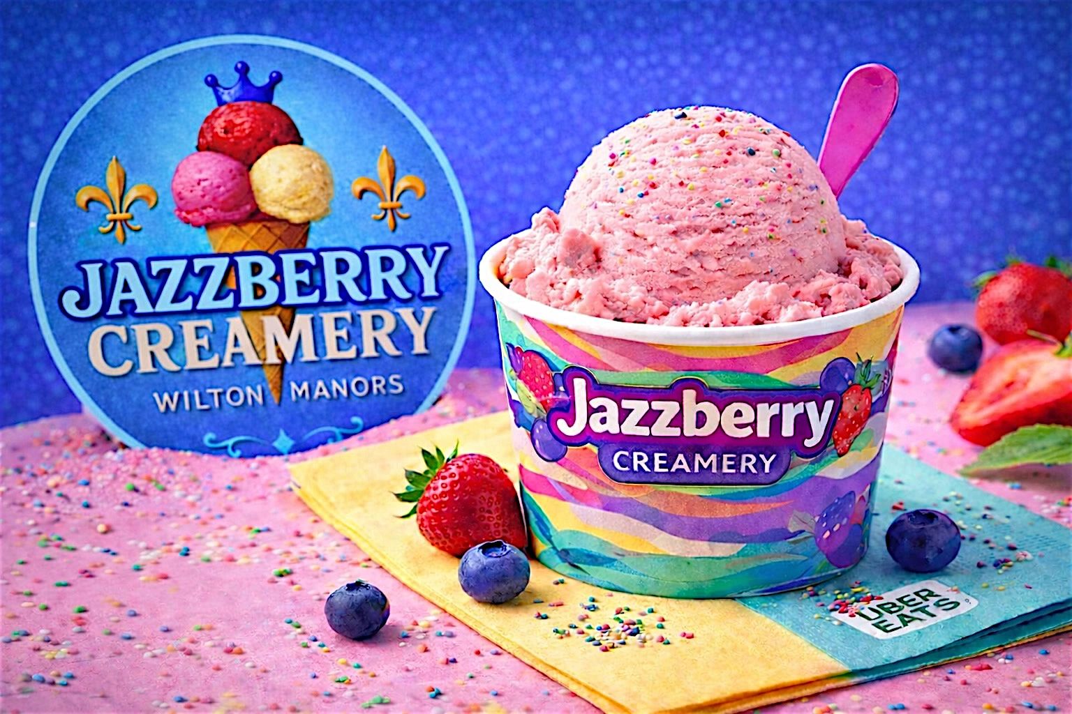 Premium Ice Cream at Jazzberry Creamery in Wilton Manors