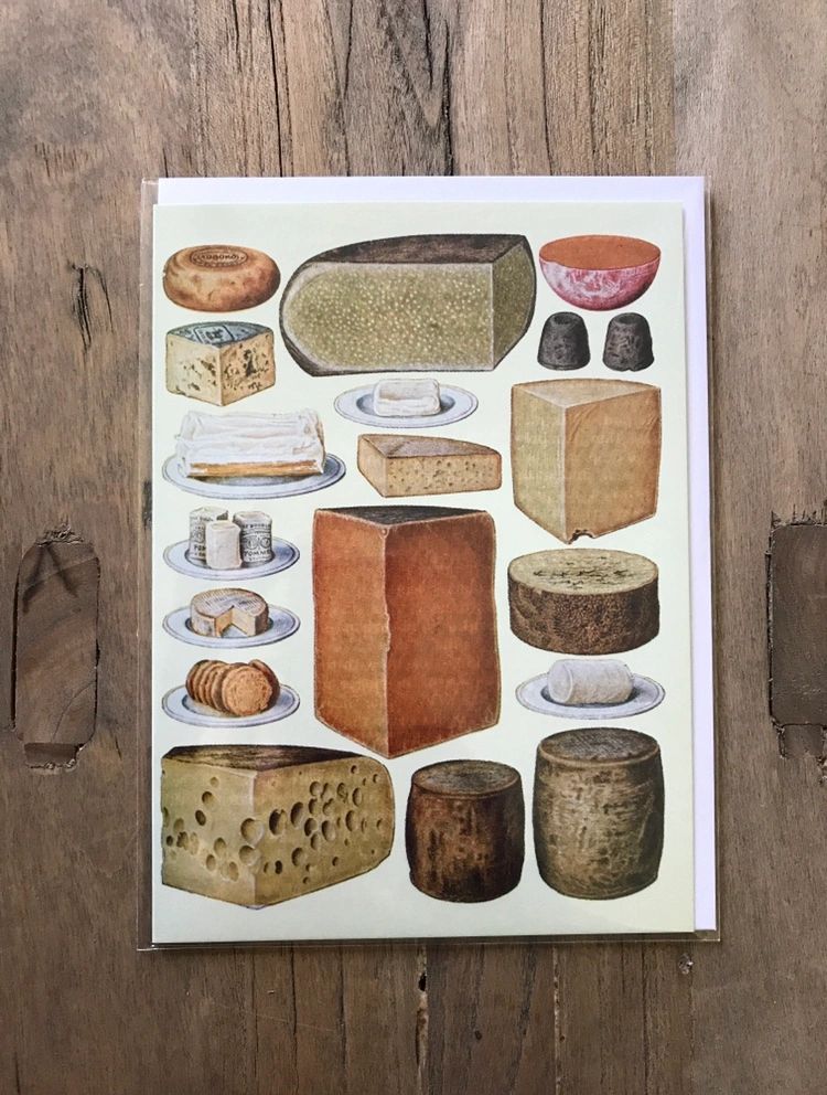 Mrs Beeton’s Types of Cheese Greeting Card