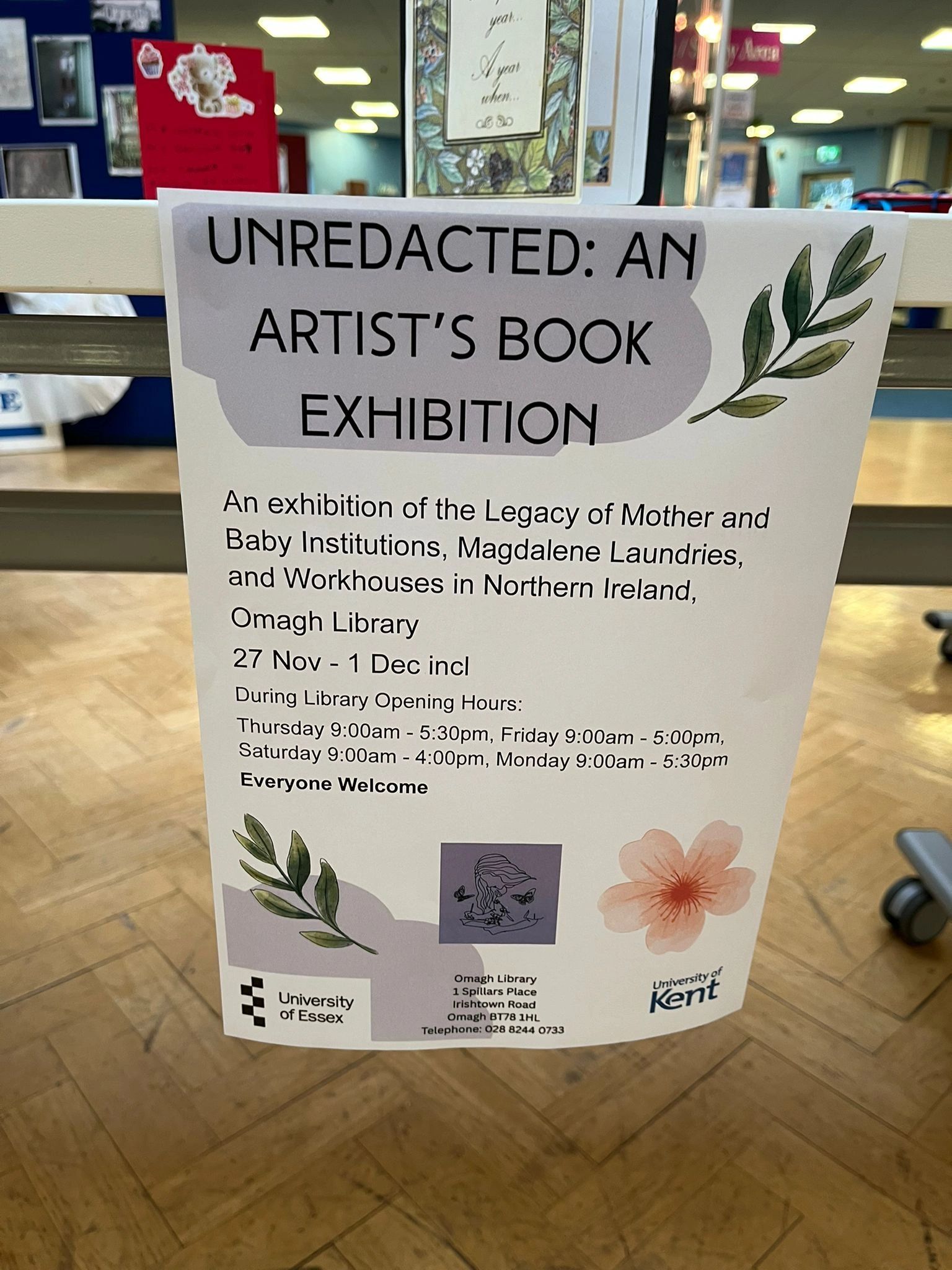 ‘Unredacted: An Artist’s Book Exhibition’ at Omagh Library