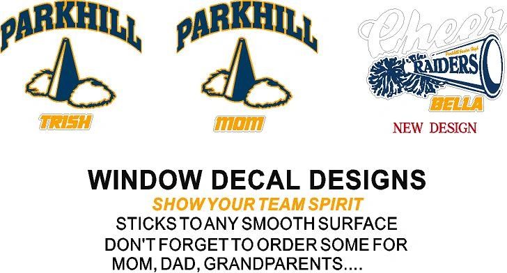 PARKHILL JH CHEER Window Decal Designs