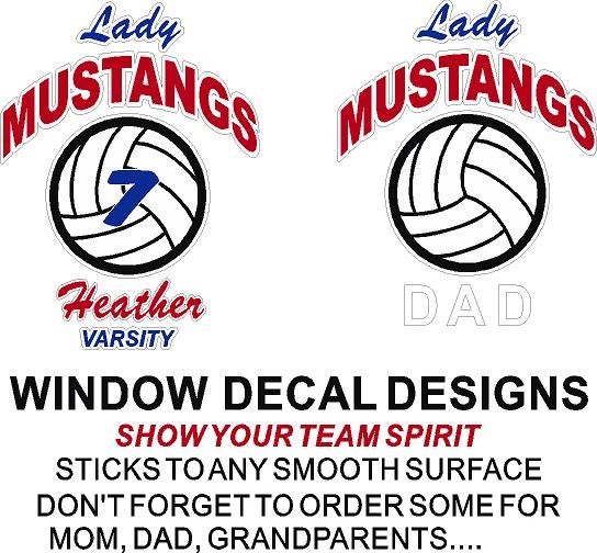 PEARCE HS VOLLEYBALL Window Decal Designs
